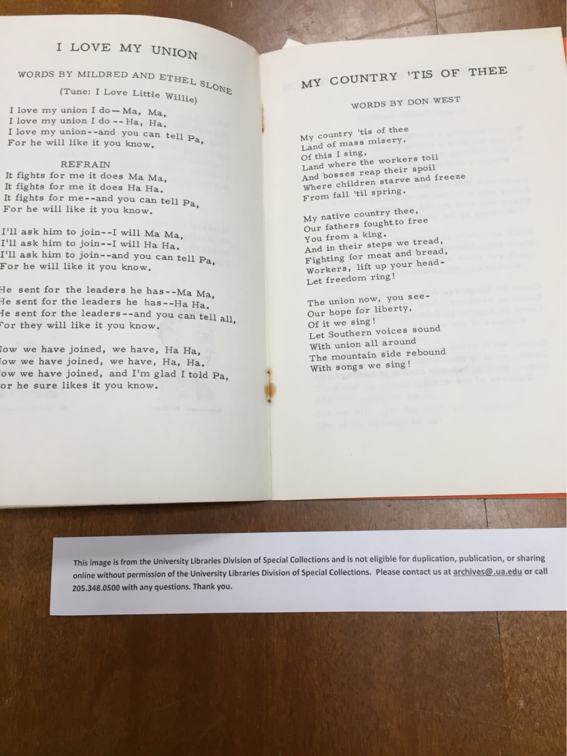 Labor Union Songs Written in the 1930’s and Republished in the 1970’s ...
